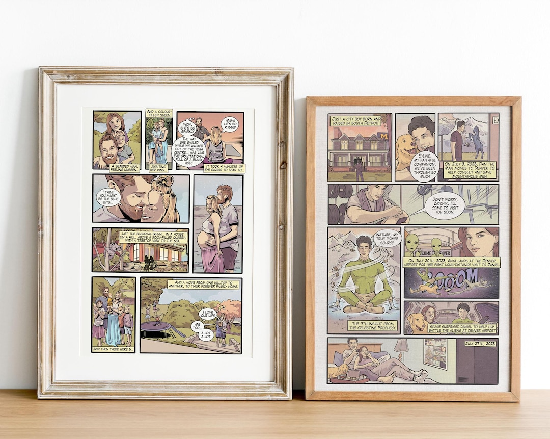 Personalized Custom Comic Strip Wall Art Poster - Etsy