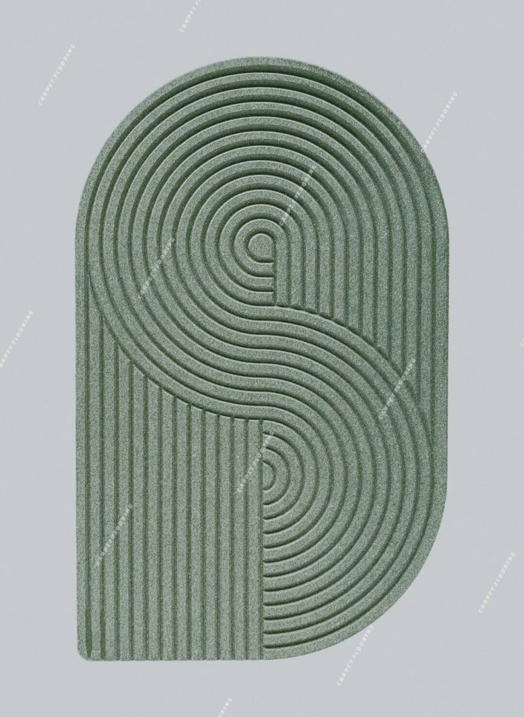 Oval Area Rug,green Rug, Modern Abstract Designer Rug,oval Shape Rug ...