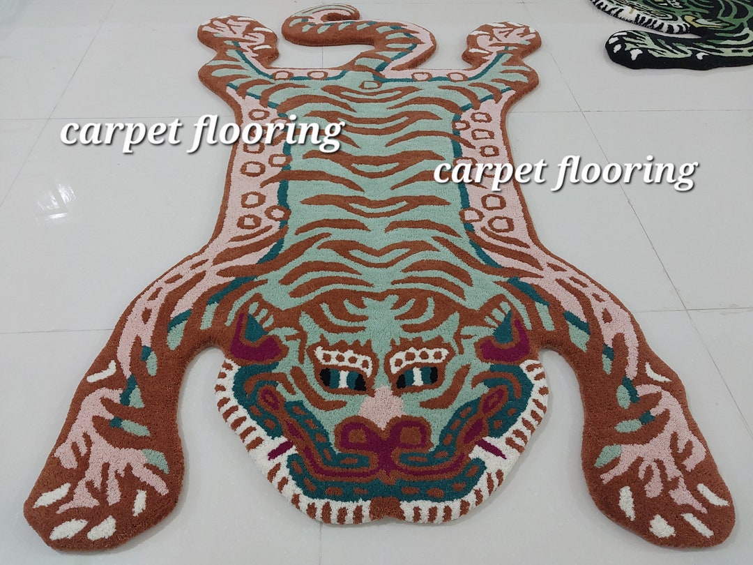 Tibetan Tiger Rug,tiger Skin Rug Tiger Print Rug Tiger Wool Area Rug ...
