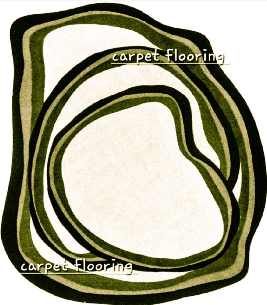 Kidney Shape Rug Handmade Irregular Rug Designerrug Odd Shape Rug Beige ...