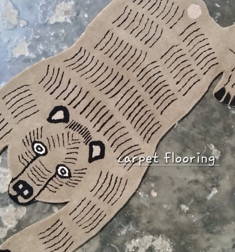Handtufted Brown Bear Skin Rug for Kidsroom,living Room, Bedroom,gift ...