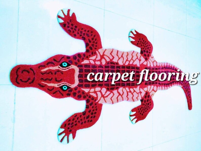 Crocodile / Alligator Hand Tufted Area Rug for Kids Living - Etsy