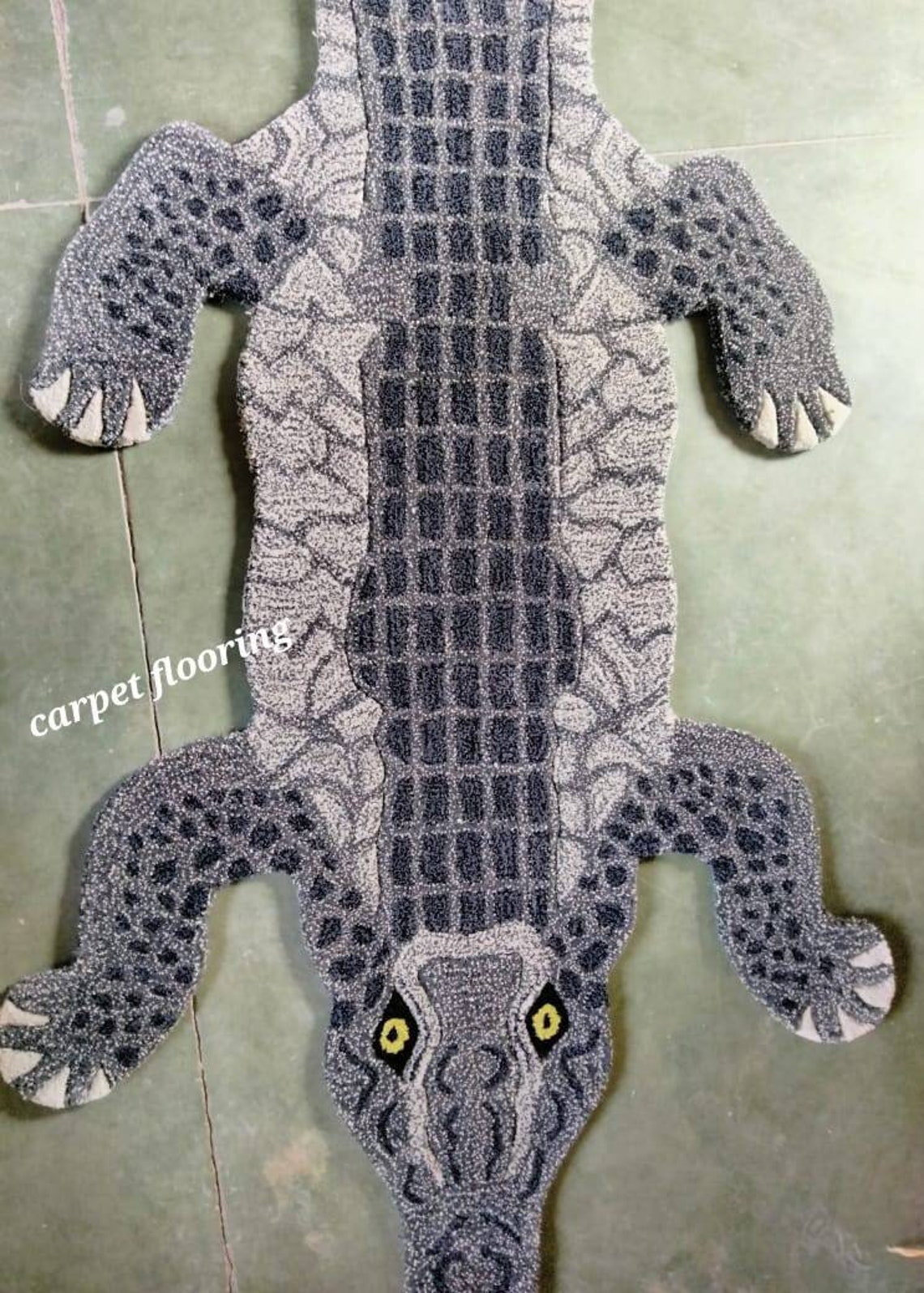 Crocodile / Alligator Hand Tufted Area Rug for Kids, Living Room ...