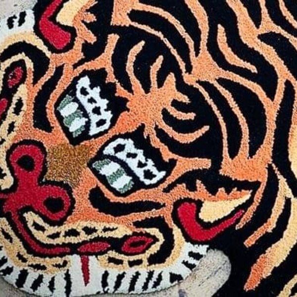 Faux Tiger Skin Rug - Etsy