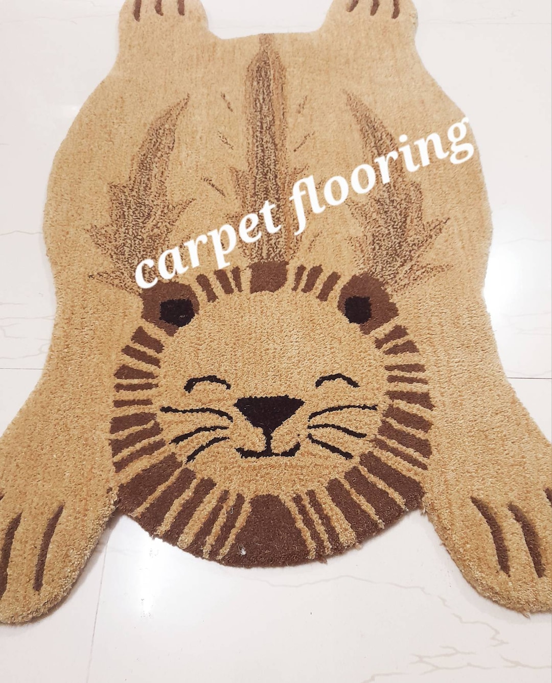 Handtufted Cute Lion Skin Rug,animals Rug,kids Rug for Kidsroom,living ...