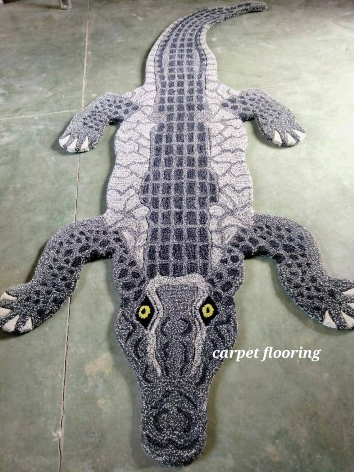 Crocodile / Alligator Hand Tufted Area Rug for Kids, Living Room ...
