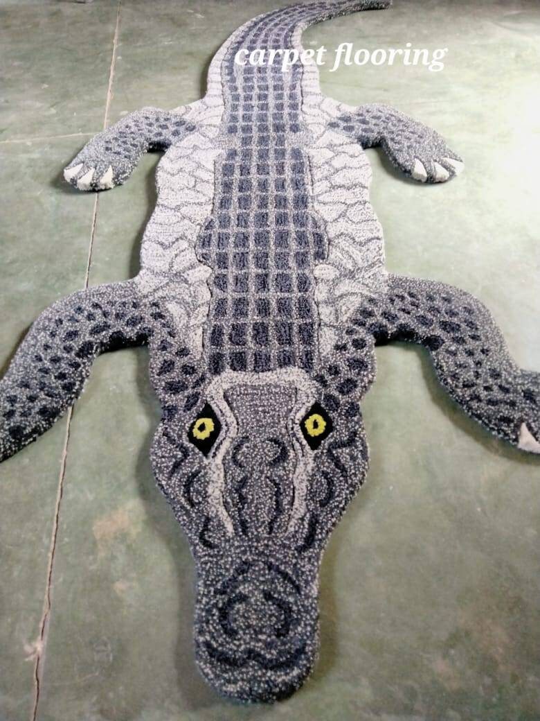 Crocodile / Alligator Hand Tufted Area Rug for Kids, Living Room ...