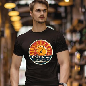 Timekeeper Sun Design T-shirt - Minimalist Artistic Style for Daily ...