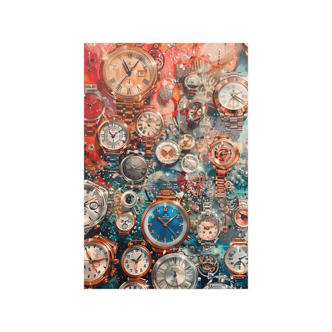Art of Time - Clock and Watch Poster Series - Special Designed for ...