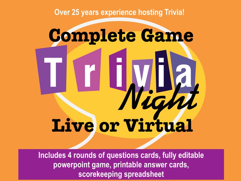 Pub Trivia Night- Live Pub Quiz Game- Virtual Trivia- Powerpoint ...