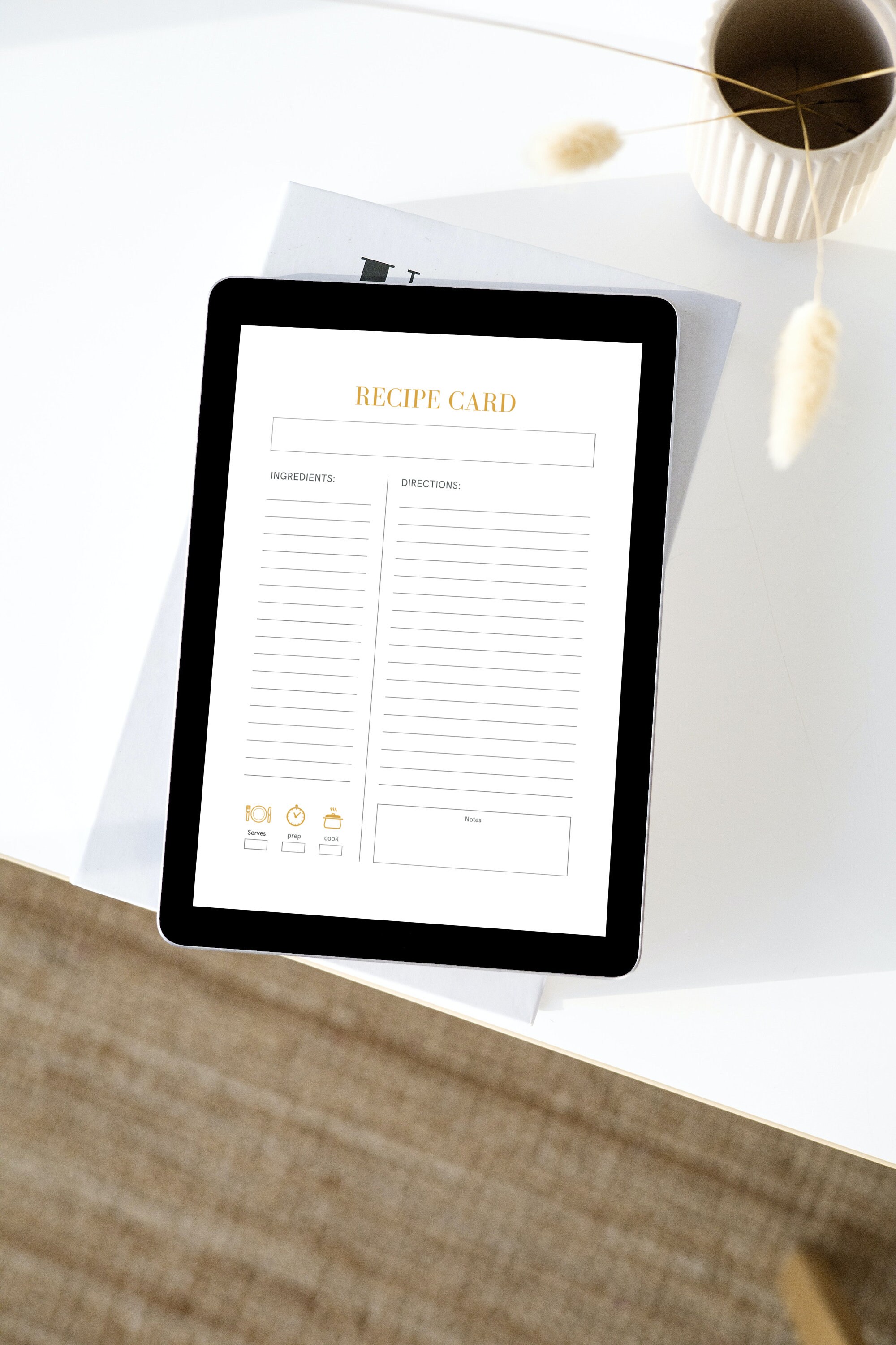Recipe Cards Blank Digital Download Note Down New Recipes - Etsy
