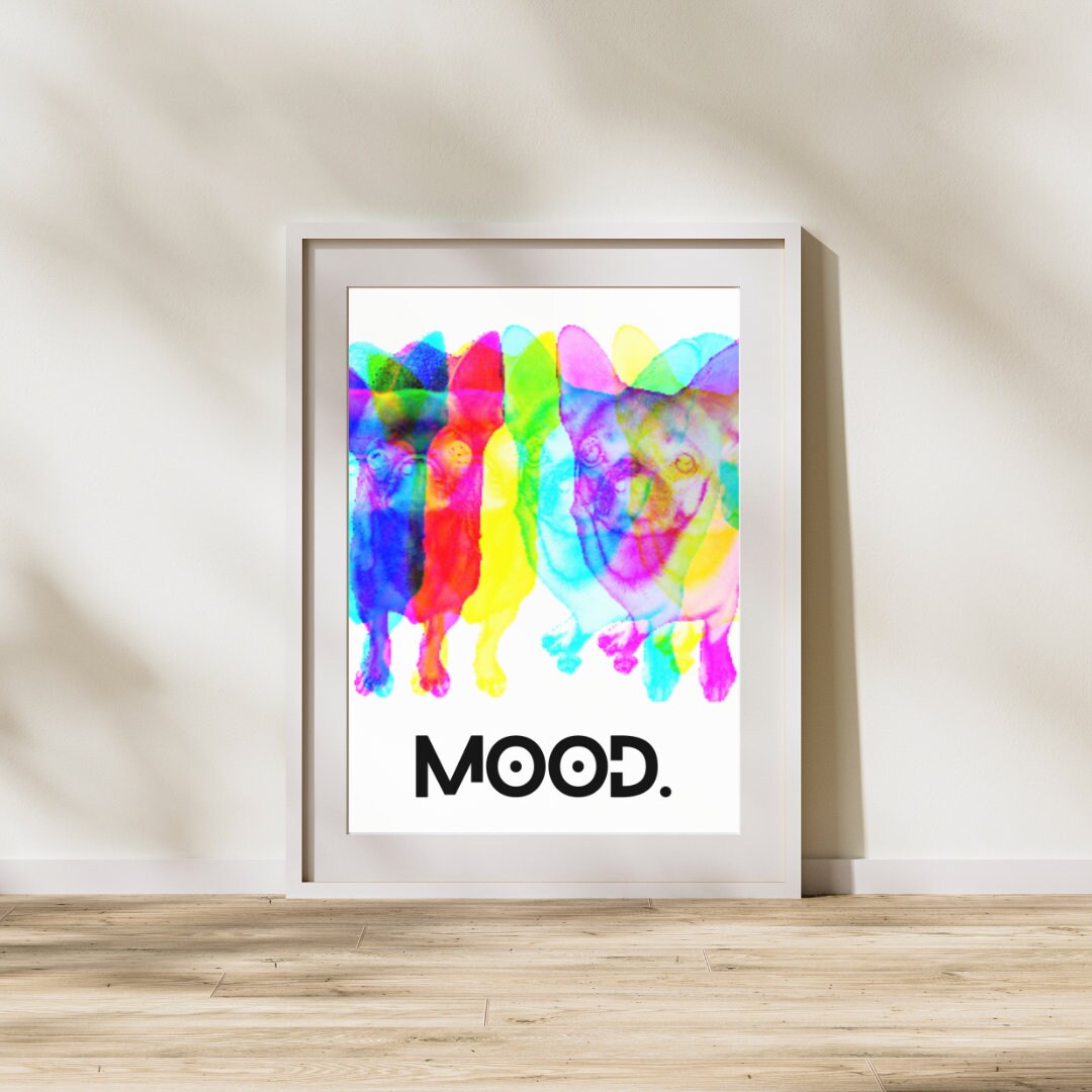 Dog Mood Instant Digital Download Poster Home Decor Animal Prints ...