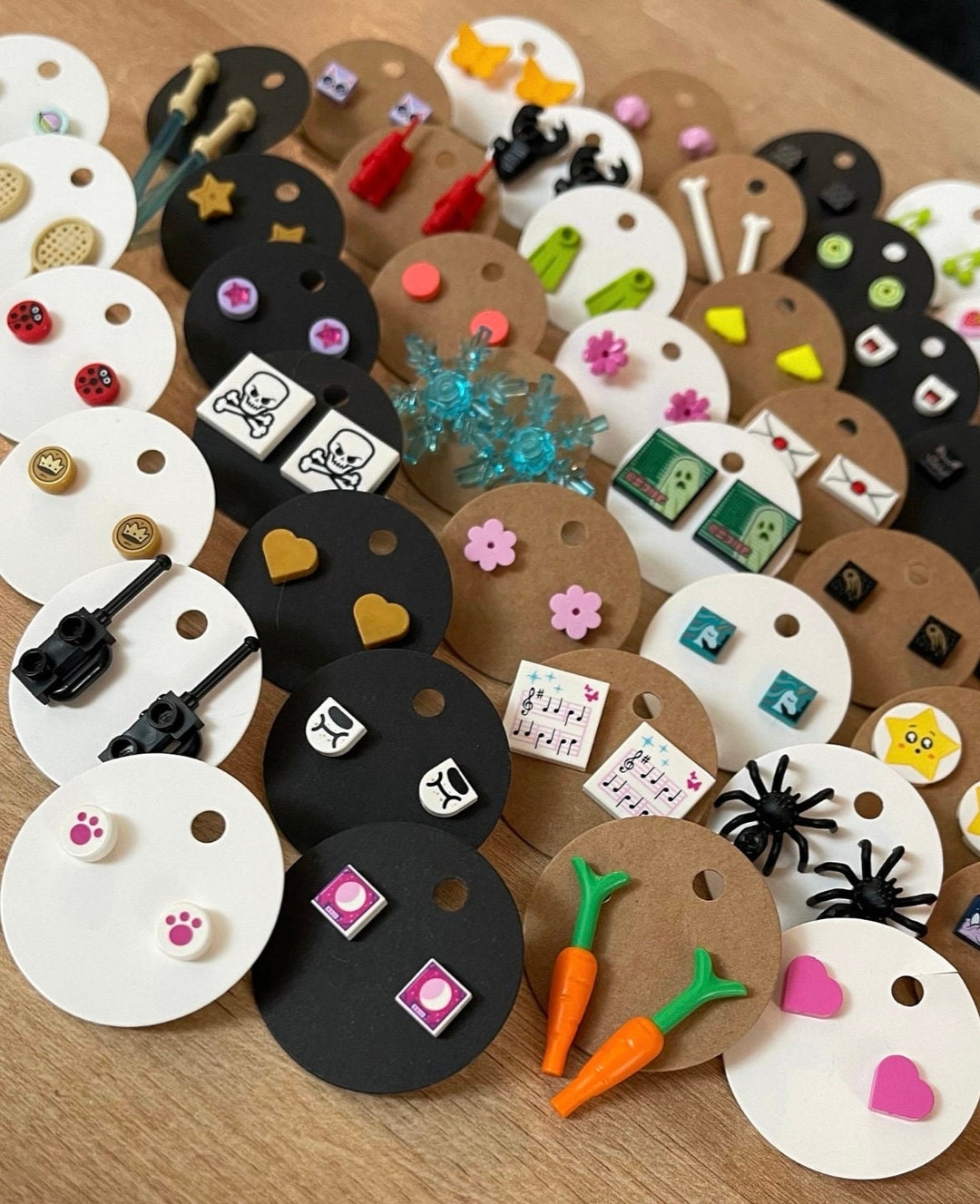 Authentic Building Bricks Mystery Earrings 3 Pairs of Real Lego Studs ...