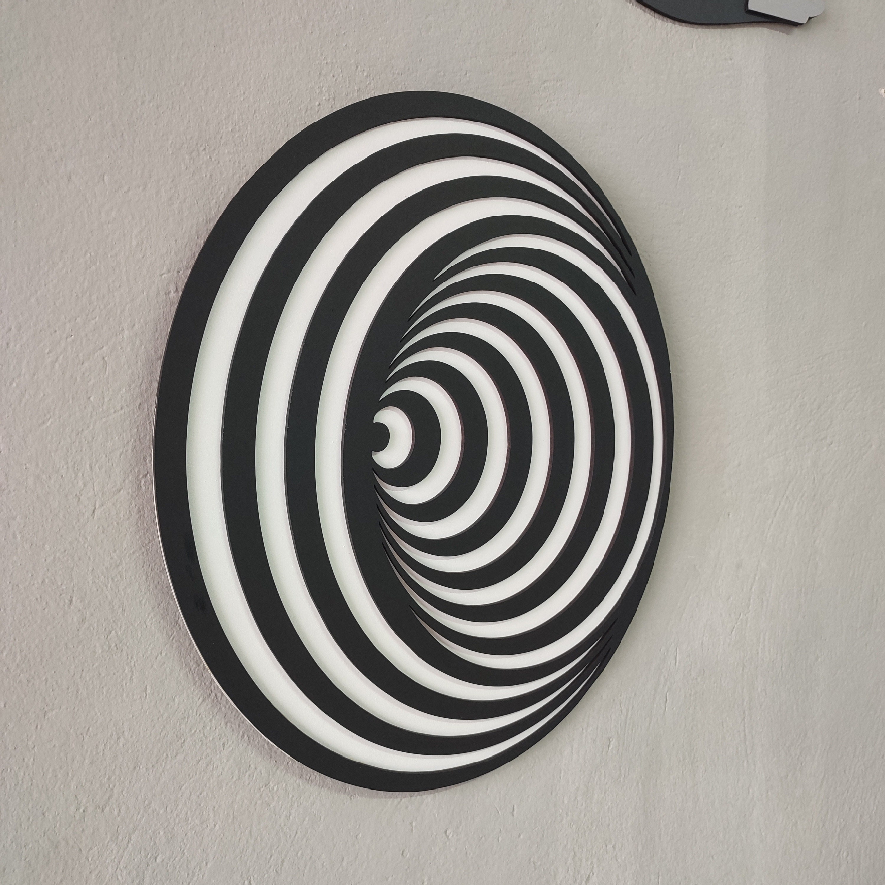3D Optical Illusion Wooden Wall Decor, Swirl Wall Decor Add Depth and ...