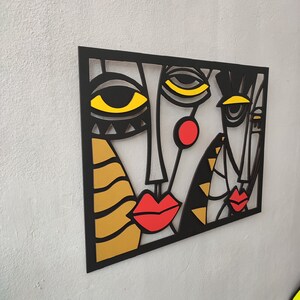 Pablo Picasso Wall Art, Modern Wall Art Colorful Picasso Decor, Wooden ...