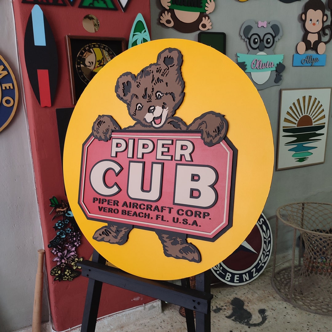 Piper Cub Wooden Wall Decor - Piper Aircraft Wall Art | Piper Cub ...