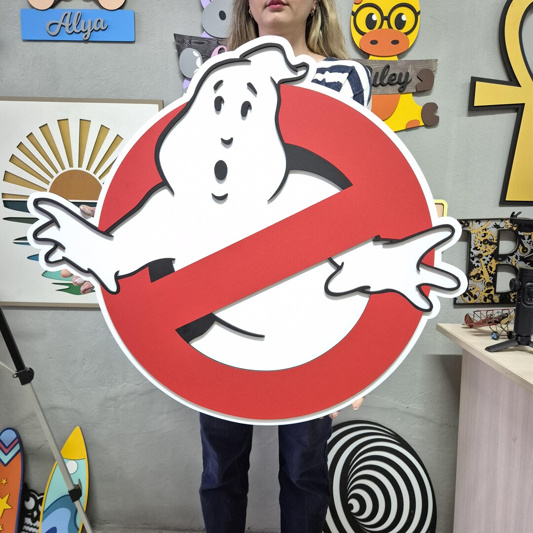 Ghostbusters Logo Wall Art | Wooden Ghostbusters Sign | Iconic Movie ...