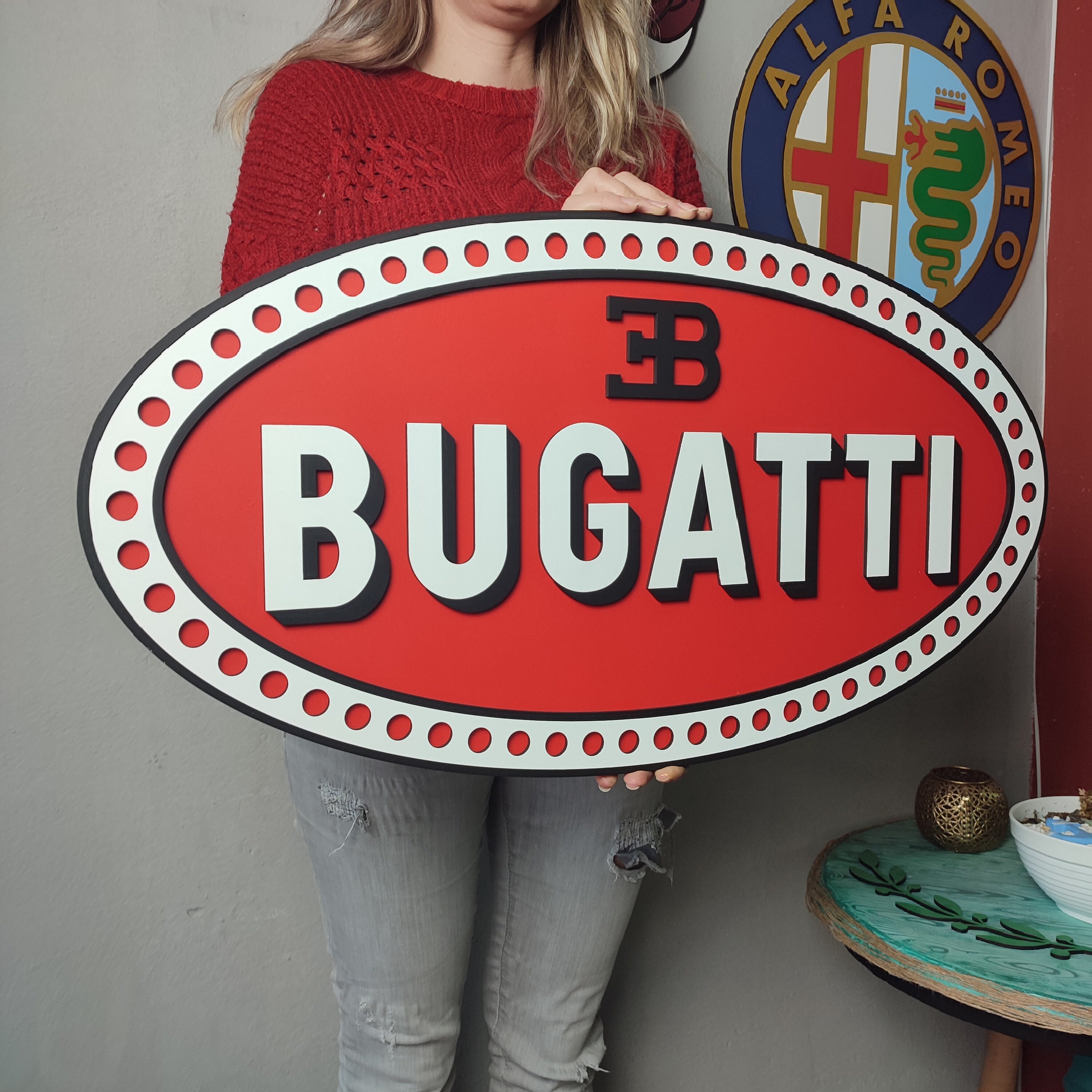 Bugatti Wall Decor, Bugatti Wood Sign, Bugatti Motor Vehicle Wall ...