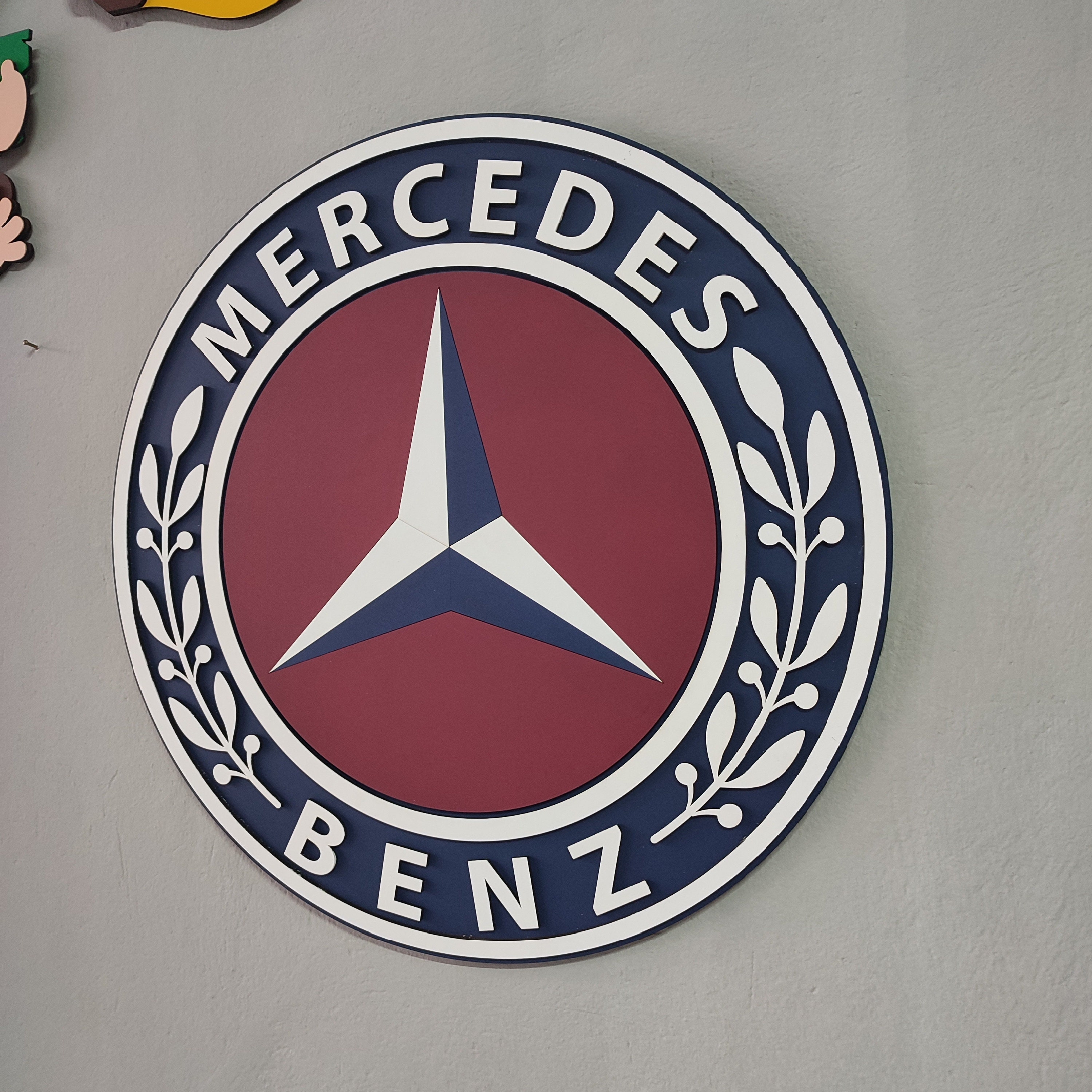 Mercedes-benz Wall Decor Mercedes-benz Wood Sign - Etsy