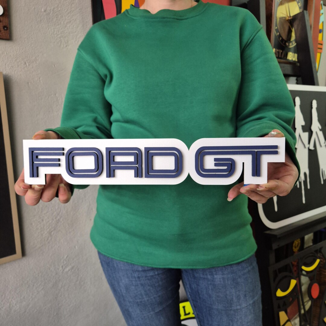 Ford GT Wooden Wall Art | Ford GT Logo Sign | Supercar Enthusiast Decor ...