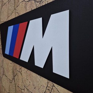 BMW M Logo Wall Art BMW Wooden Sign Car Enthusiast Decor M Performance ...