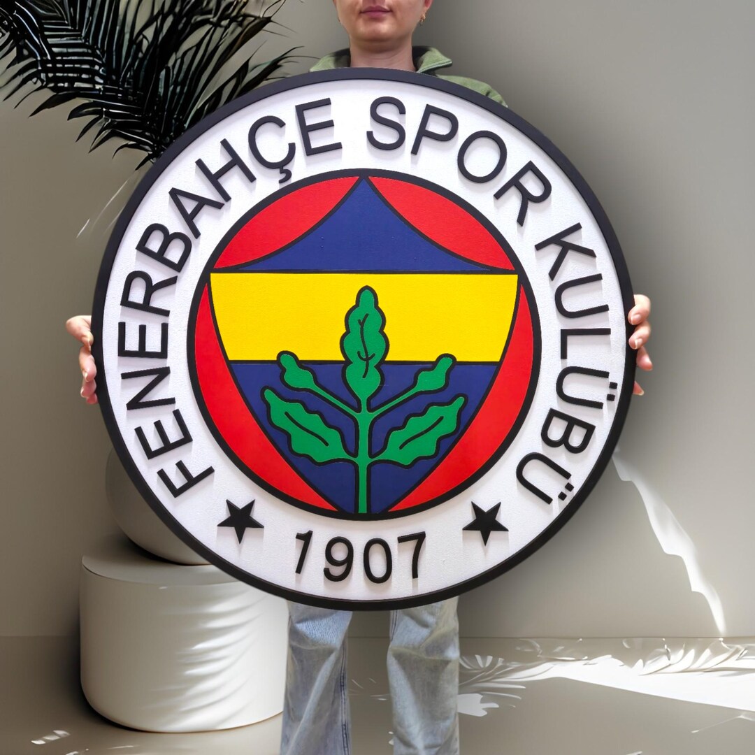 Fenerbahçe Team Logo Wall Art | Wooden Wall Decor | Sports Fan Gift ...