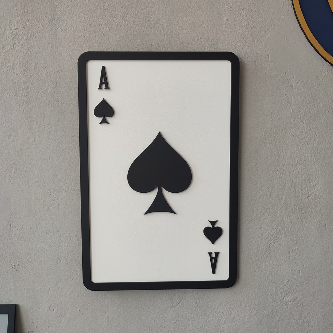 Ace of Spades Sign Art, Ace of Spades, Ace of Spades Wall Art Sign, Ace ...