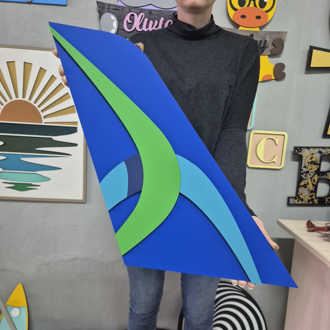 World Atlantic Airlines Wooden Wall Art Sign Aviation Decor Airline ...