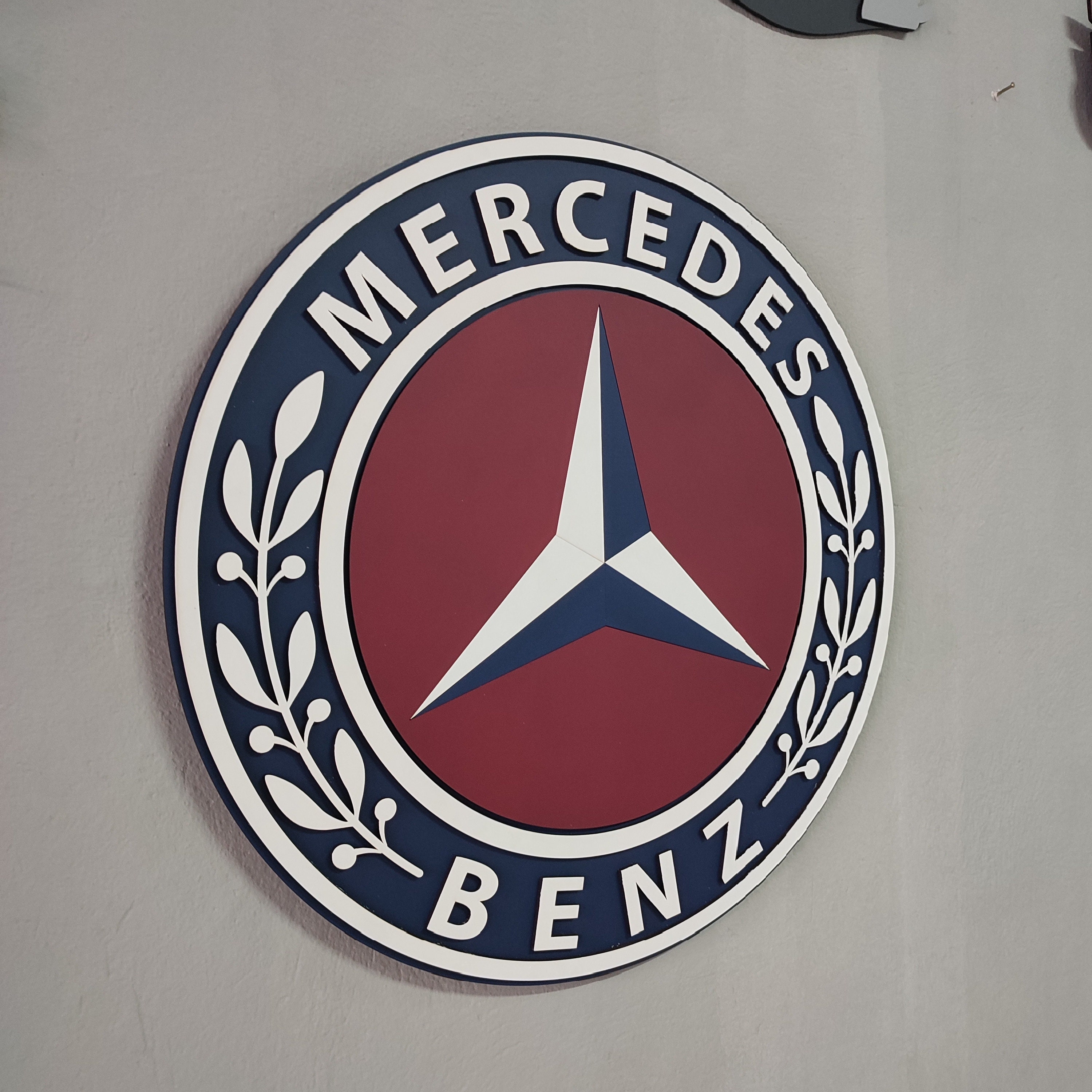 Mercedes-benz Wall Decor Mercedes-benz Wood Sign - Etsy