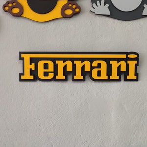 Ferrari Wall Decor, Ferrari Wooden Sign, Ferrari Motor, Ferrari Emblem ...