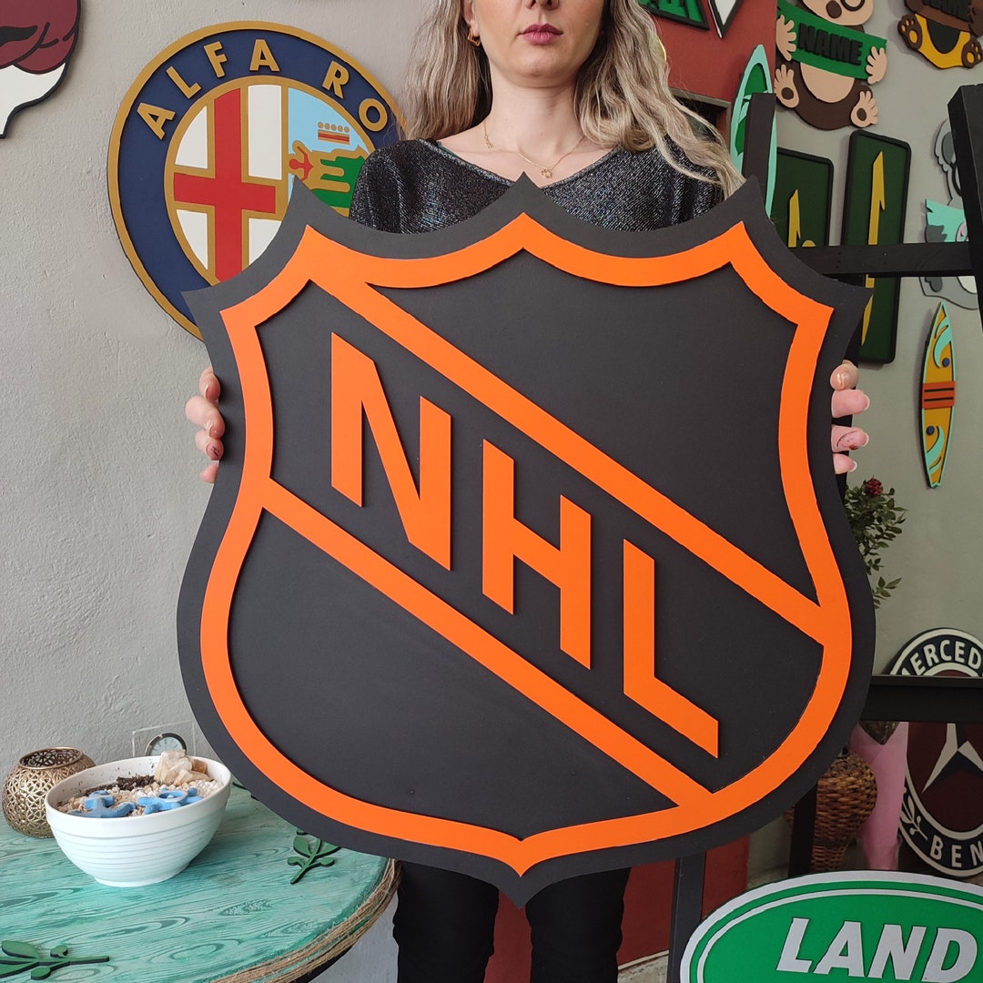 NHL Wall Sign, 3D National Hockey League Sign Art, NHL Wooden Wall ...