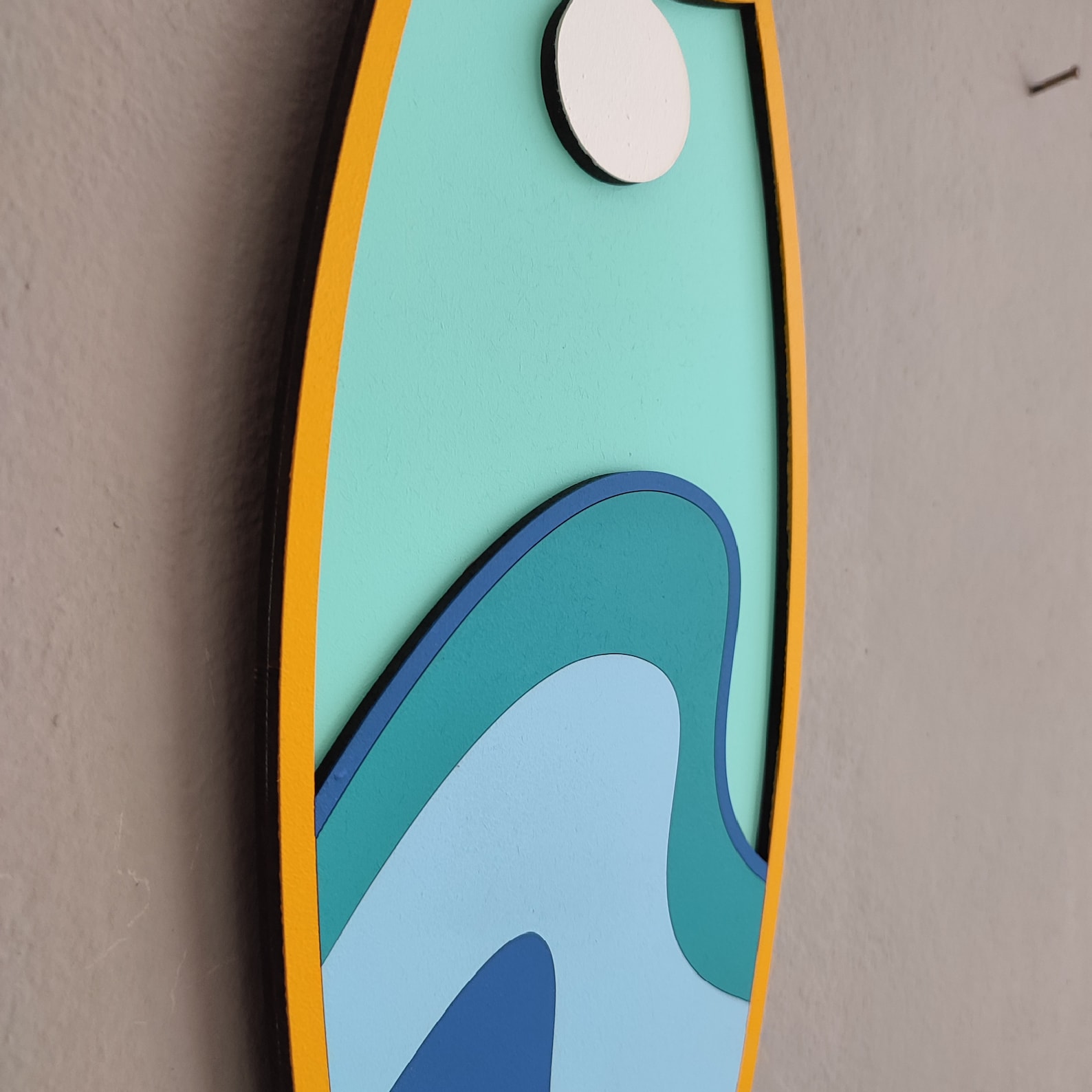 Wooden Surfboard Wall Art, Unique Wooden Surfboard Wall Decor for Ocean ...