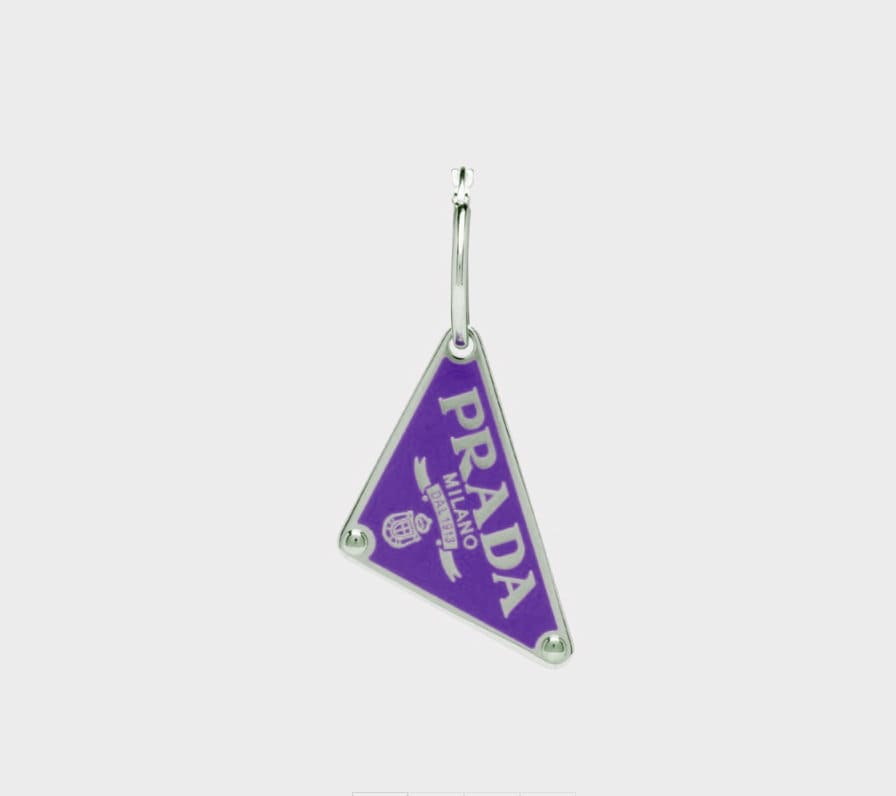 Unique Color PRDA Designer Logo Purple Tag Pendant Lila Lilac Triangle ...