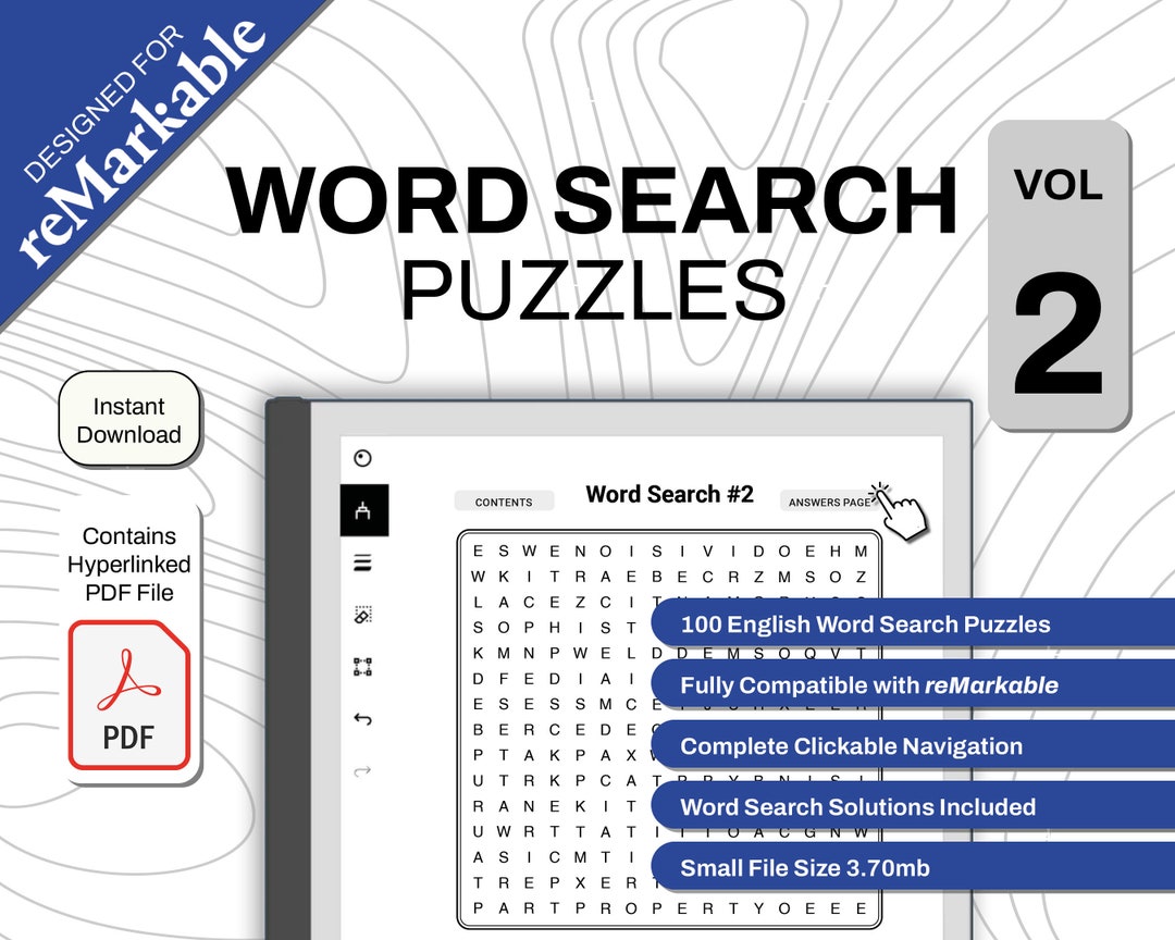 Remarkable 2 Word Search Bundle Volume 2 Games and Puzzles Clickable ...