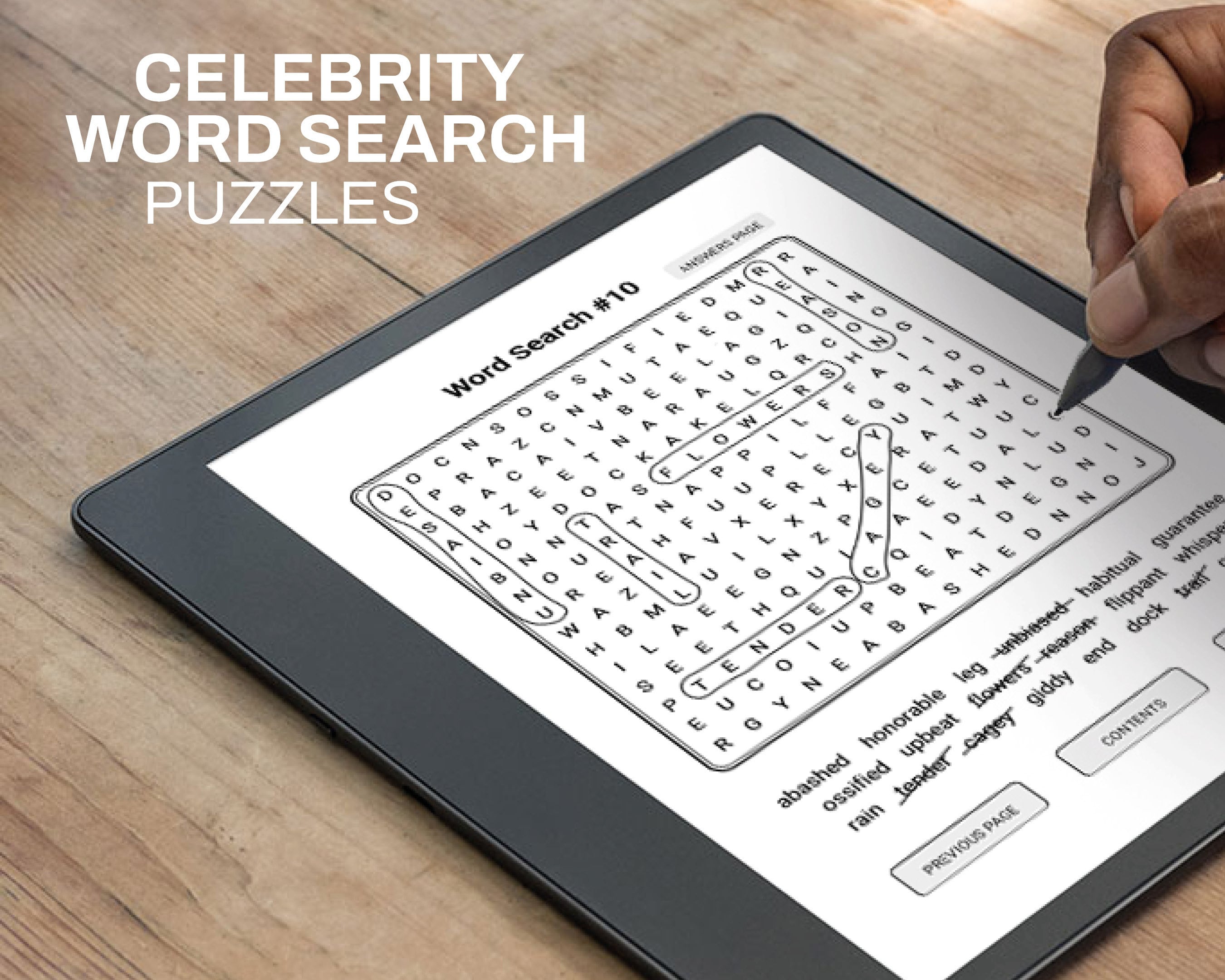 Kindle Scribe Word Search Bundle Celebrity Edition | Games and Puzzles ...