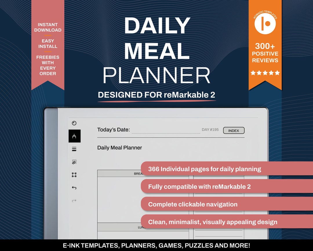 Meal Planner for Remarkable Recipe Food Tracker | 1 Year | 366 Days ...