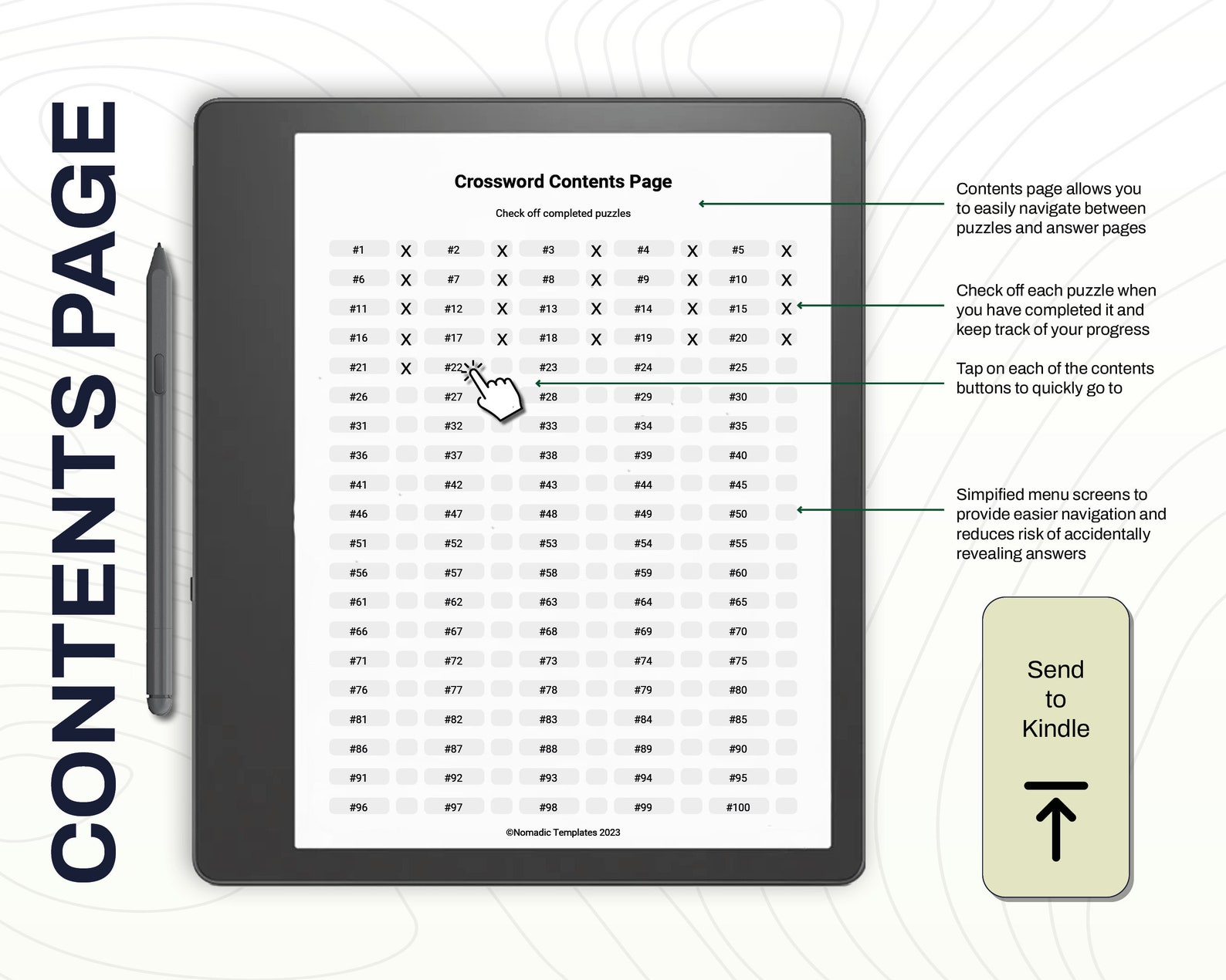 Kindle Scribe Crosswords Volume 1 | Games and Puzzles | Clickable PDF ...
