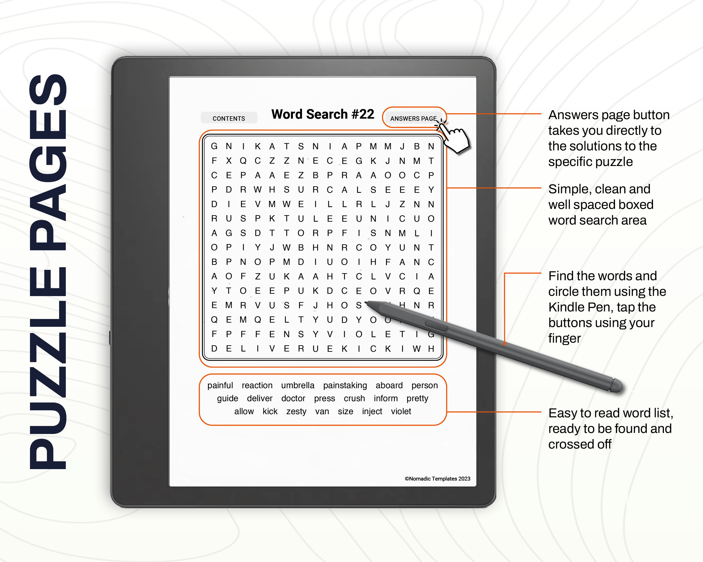 MEGA Kindle Scribe Word Search Bundle Volume 1-3 Games and - Etsy