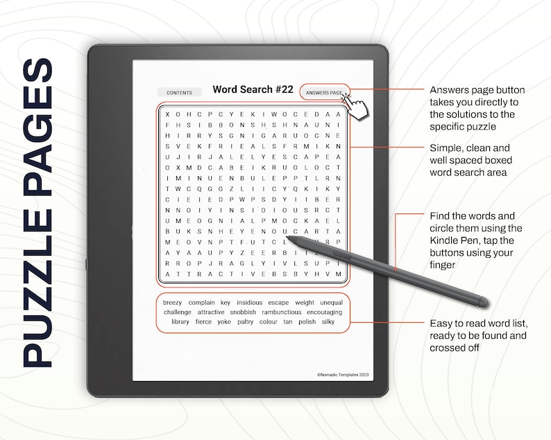 Kindle Scribe Word Search Bundle Volume 1 | Games and Puzzles ...