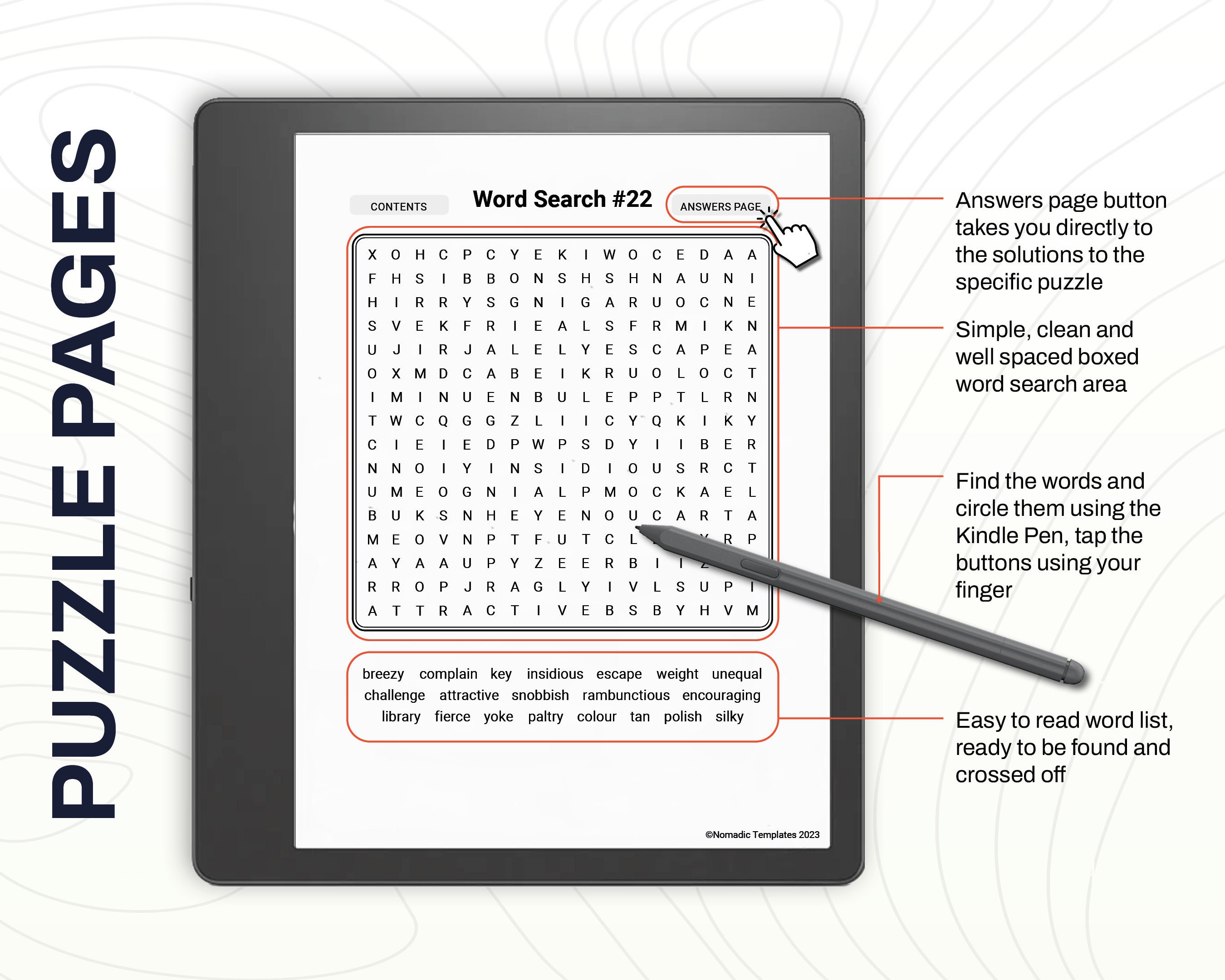 Kindle Scribe Word Search Bundle Volume 1 Games and Puzzles - Etsy