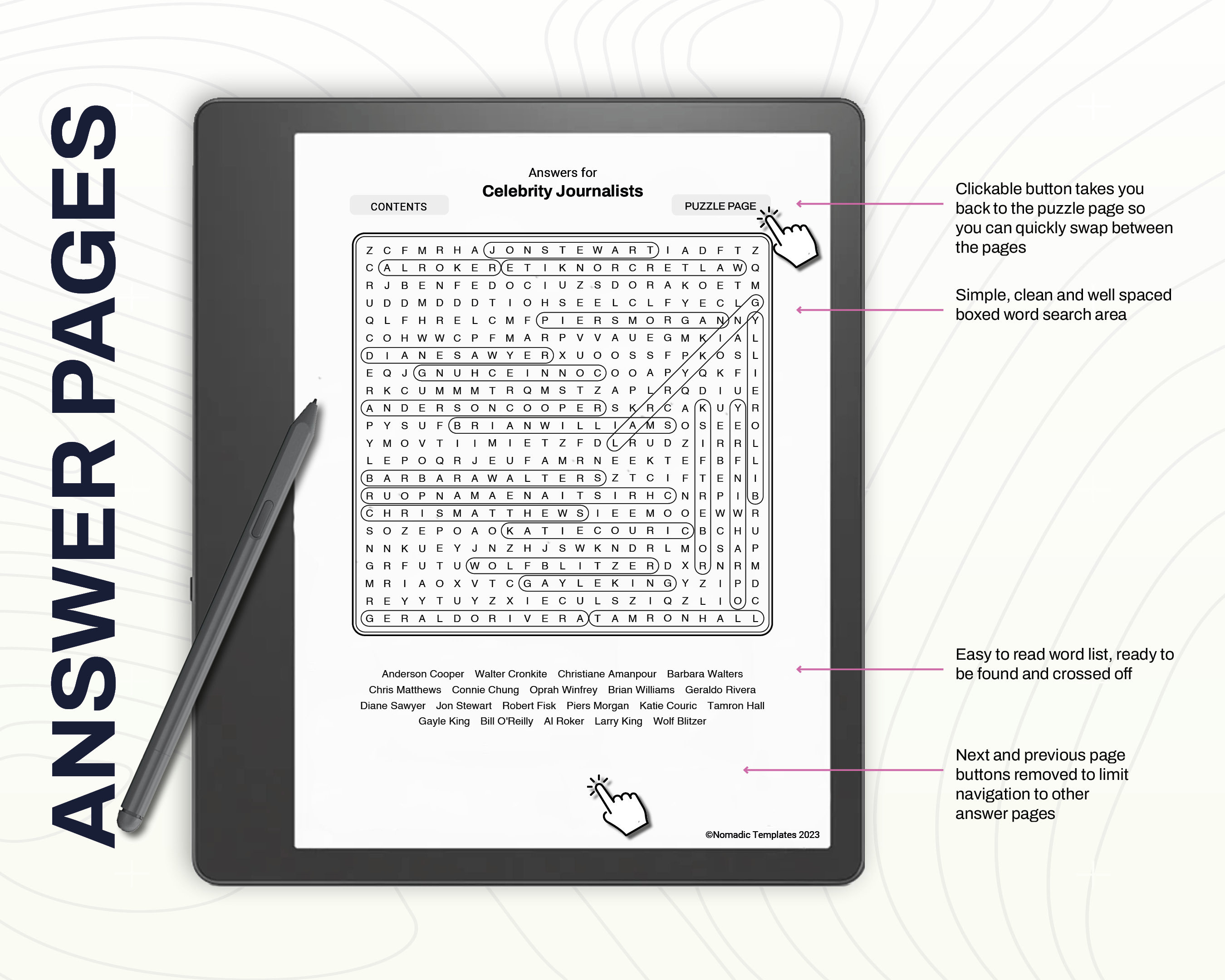 Kindle Scribe Word Search Bundle Celebrity Edition | Games and Puzzles ...