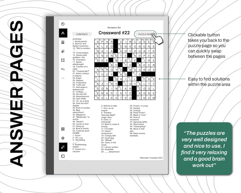 American Crosswords for Remarkable | Games and Puzzles | Clickable ...