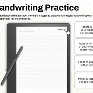 Kindle Scribe Template | Neat Handwriting Practice Sheets | Penmanship ...