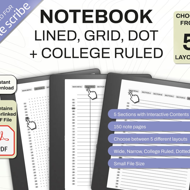 College Ruled Notebook - Etsy