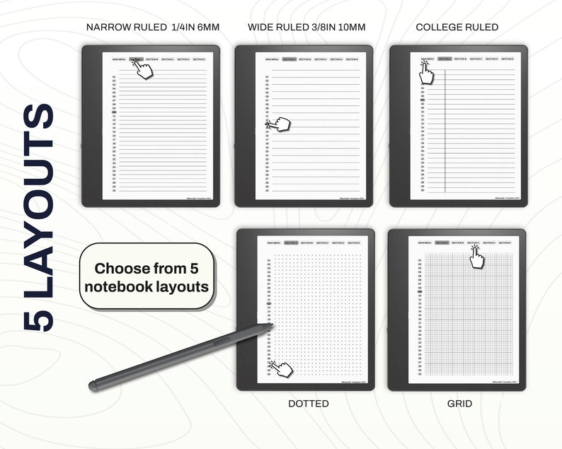 Kindle Scribe Notebook | Template | Journal | Notepad | Wide, Narrow ...