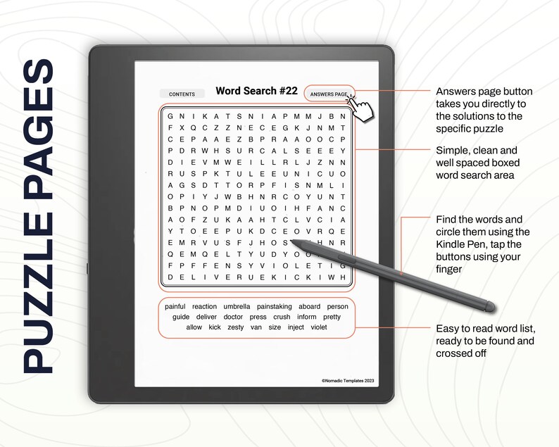 Kindle Scribe Word Search Bundle Volume 3 | Games and Puzzles ...