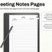 Kindle Scribe Meeting Notes Journal | Kindle Scribe Template | Meeting ...