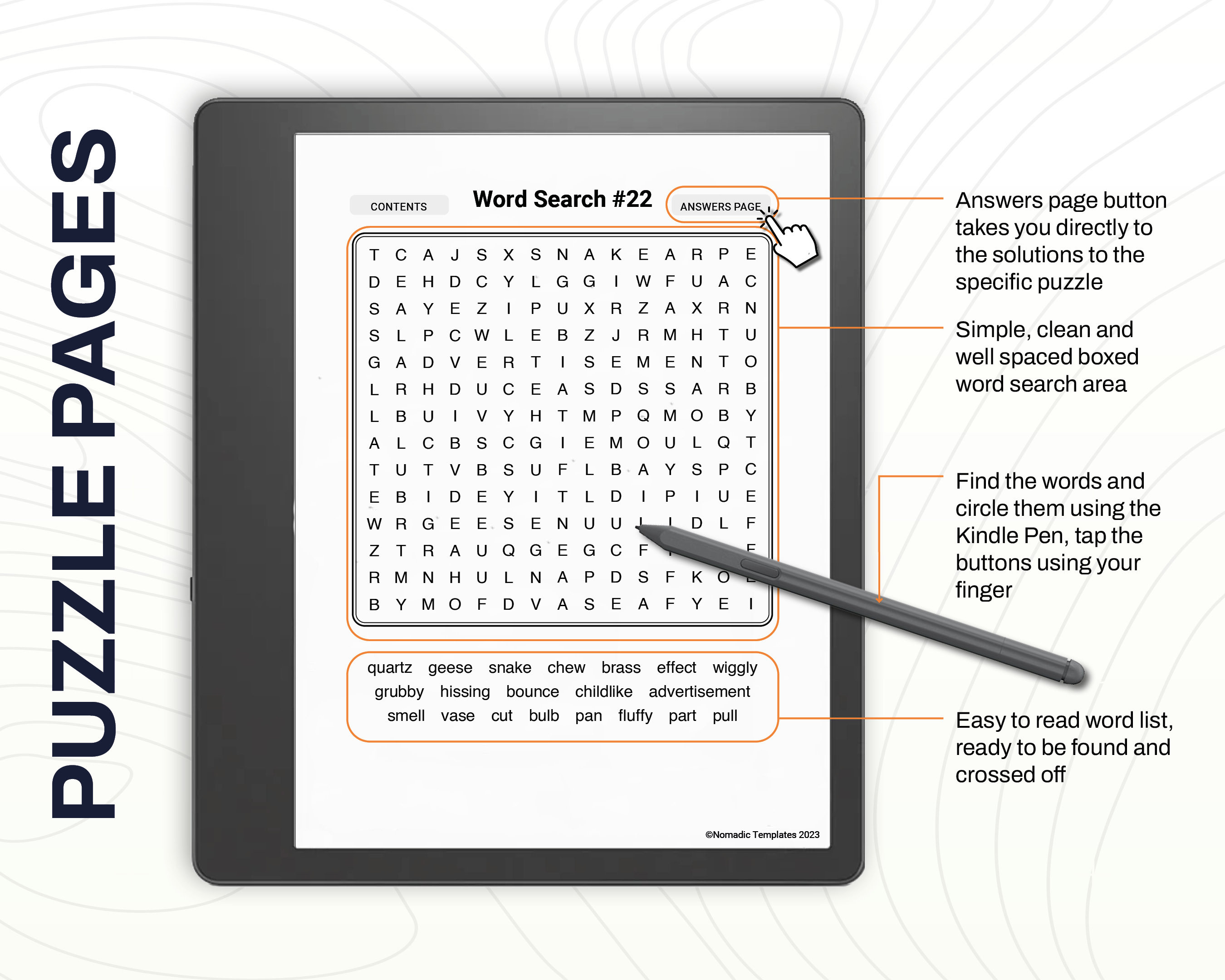 Kindle Scribe Word Search Bundle Volume 2 | Games and Puzzles ...