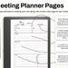 Kindle Scribe Meeting Notes Journal | Kindle Scribe Template | Meeting ...