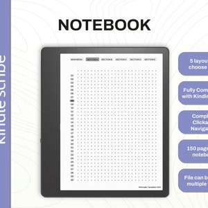 Kindle Scribe Notebook | Template | Journal | Notepad | Wide, Narrow ...
